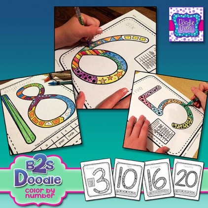 Doodle Color By Number & Shape {Instant Digital Download} – Heidi Babin