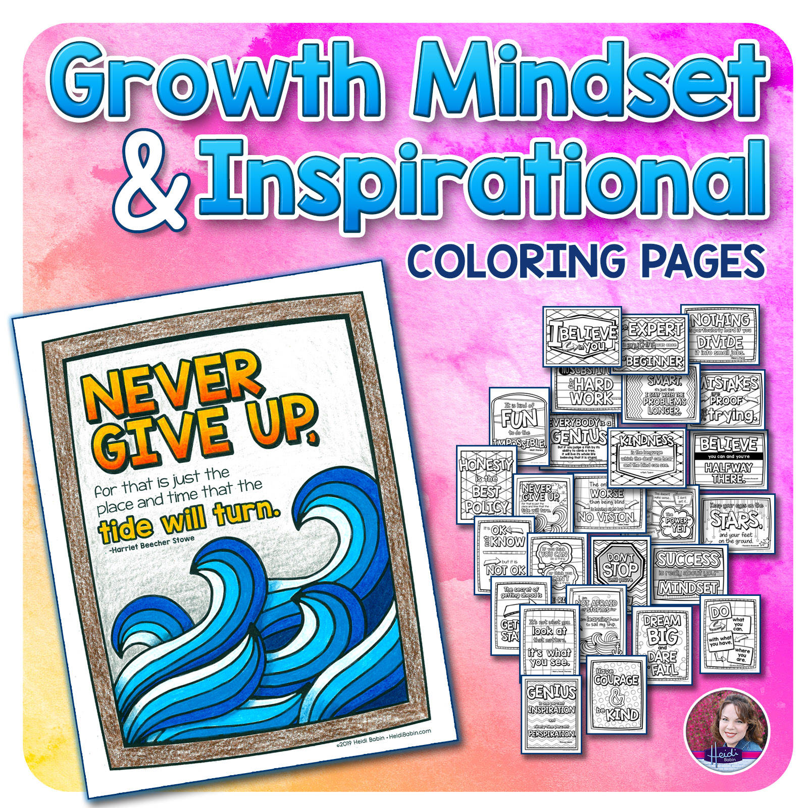 Preview 2019 Growth Mindset and Inspirational Coloring – Heidi Babin